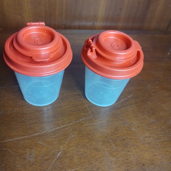 Tupperware | Kitchen | New Tupperware Mini Red Salt And Pepper Cups ...